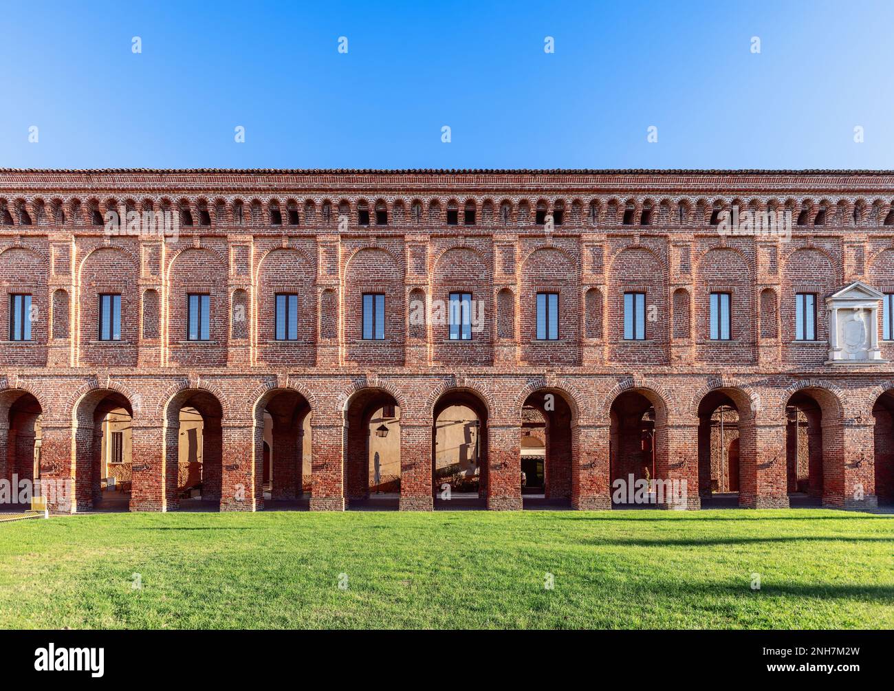 Facade of Degli Antichi Gallery (Galleria degli Antichi) in Sabbioneta ...