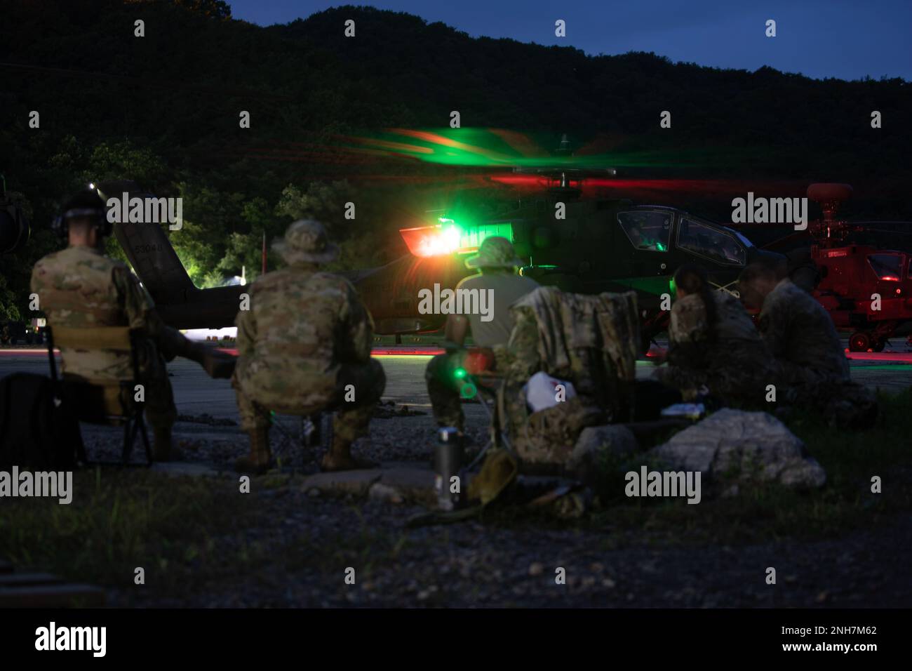 AH-64E Apache Helicopter pilots assigned to 5-17 Air Cavalry Squdron ...
