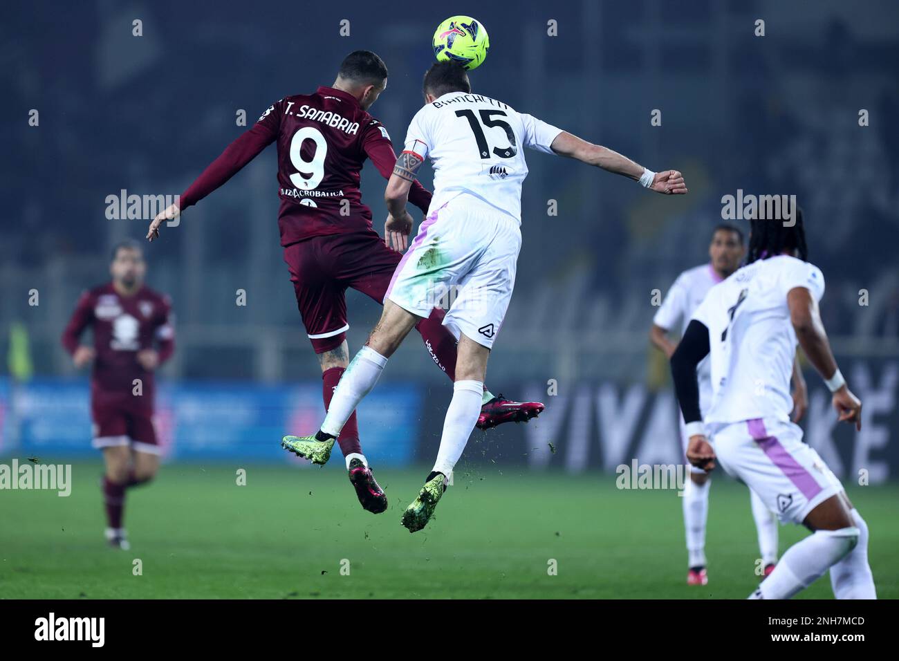 Torino, Italy. 20th Feb, 2023. Antonio Sanabria of Torino Fc and Matteo ...