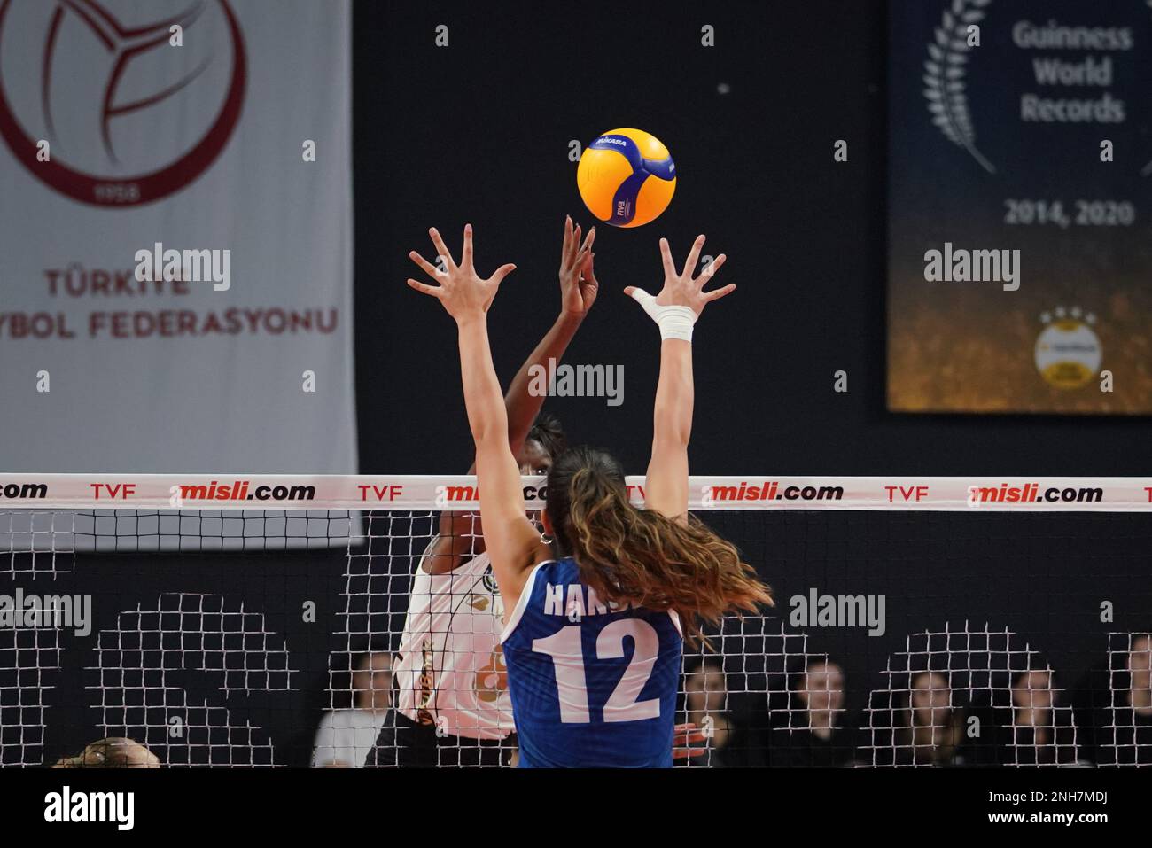 ISTANBUL, TURKIYE - NOVEMBER 06, 2022: Hande Naz Simsek in action ...