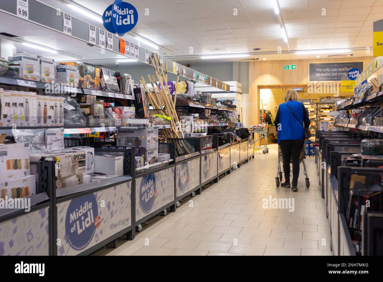 Middle of Lidl, lidl store, ashford, kent, uk Stock Photo - Alamy