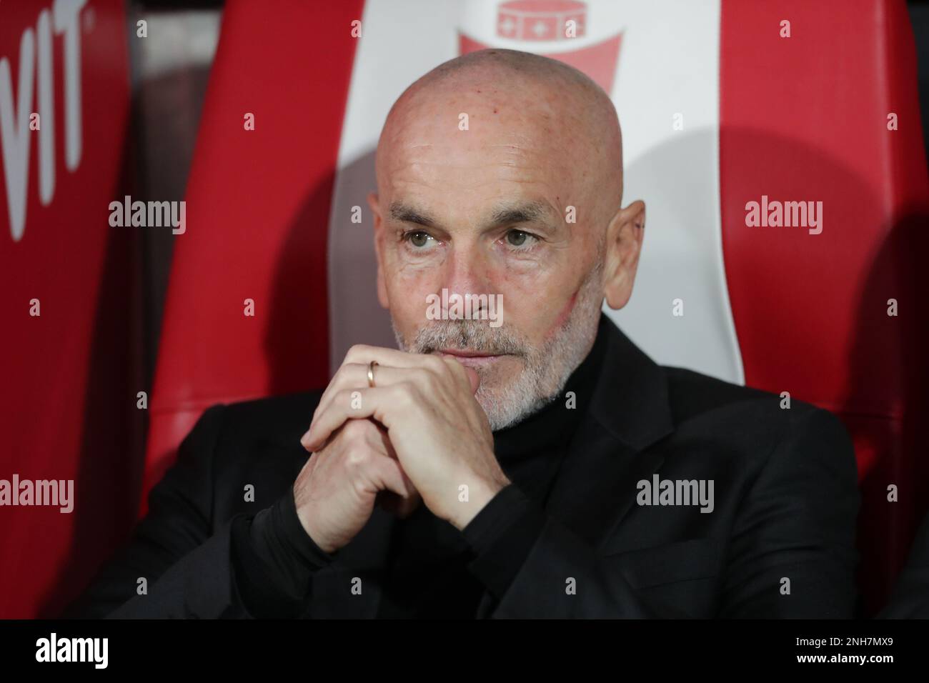 Coach Stefano Pioli of Milan looks on during the 2022–23 Serie A TIM ...
