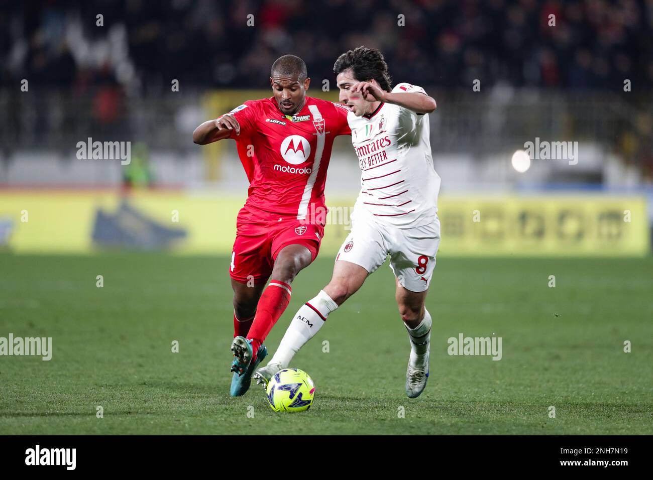 Monza, Italy. 18th Feb, 2023. Marlon Santos of Monza (L) and Sandro ...