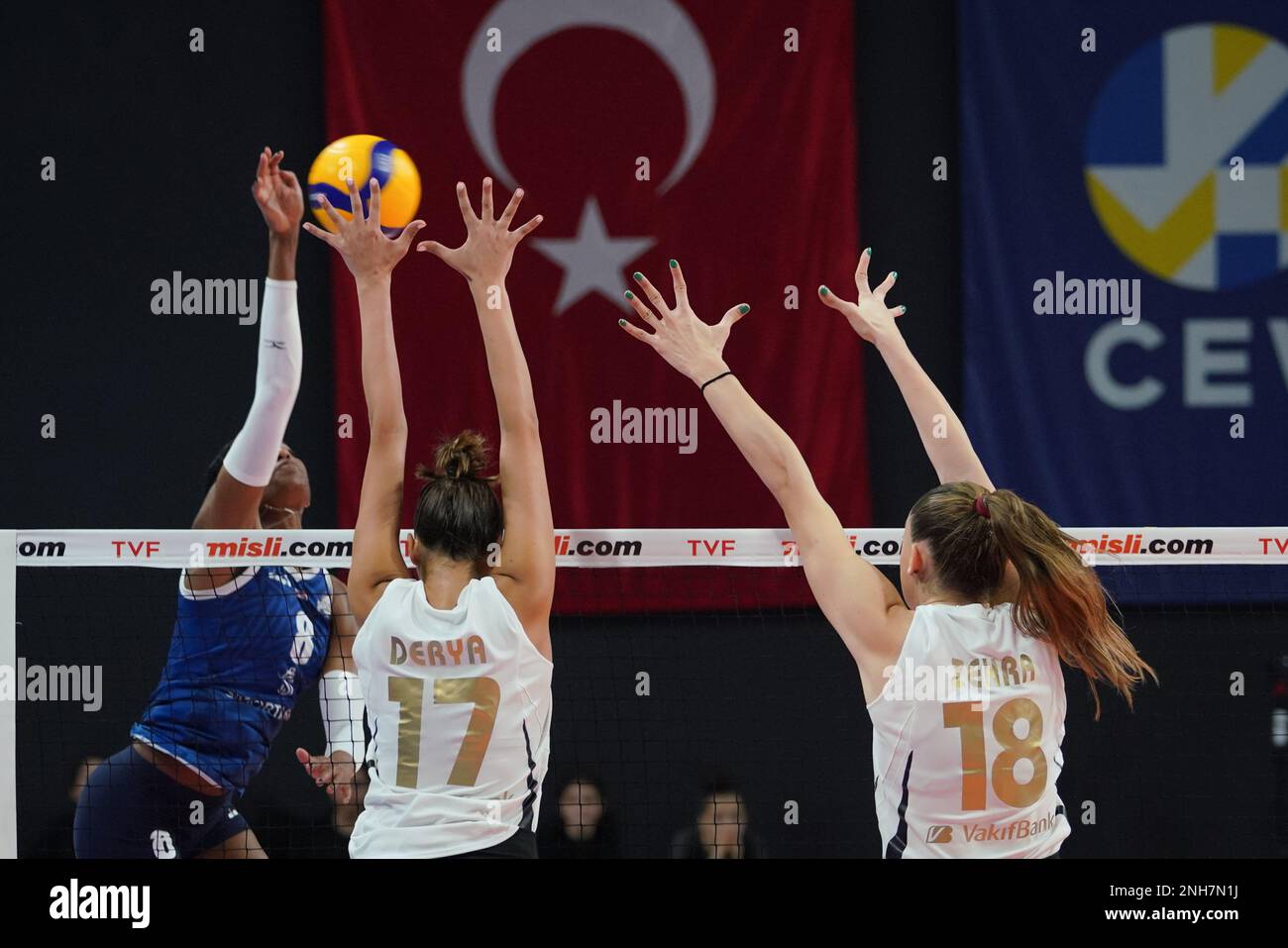 ISTANBUL, TURKIYE - NOVEMBER 06, 2022: Derya Cebecioglu and Zehra Gunes ...