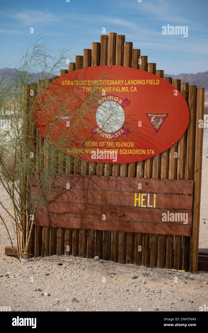 Strategic Expeditionary Landing Field sign located at Camp Wilson on ...