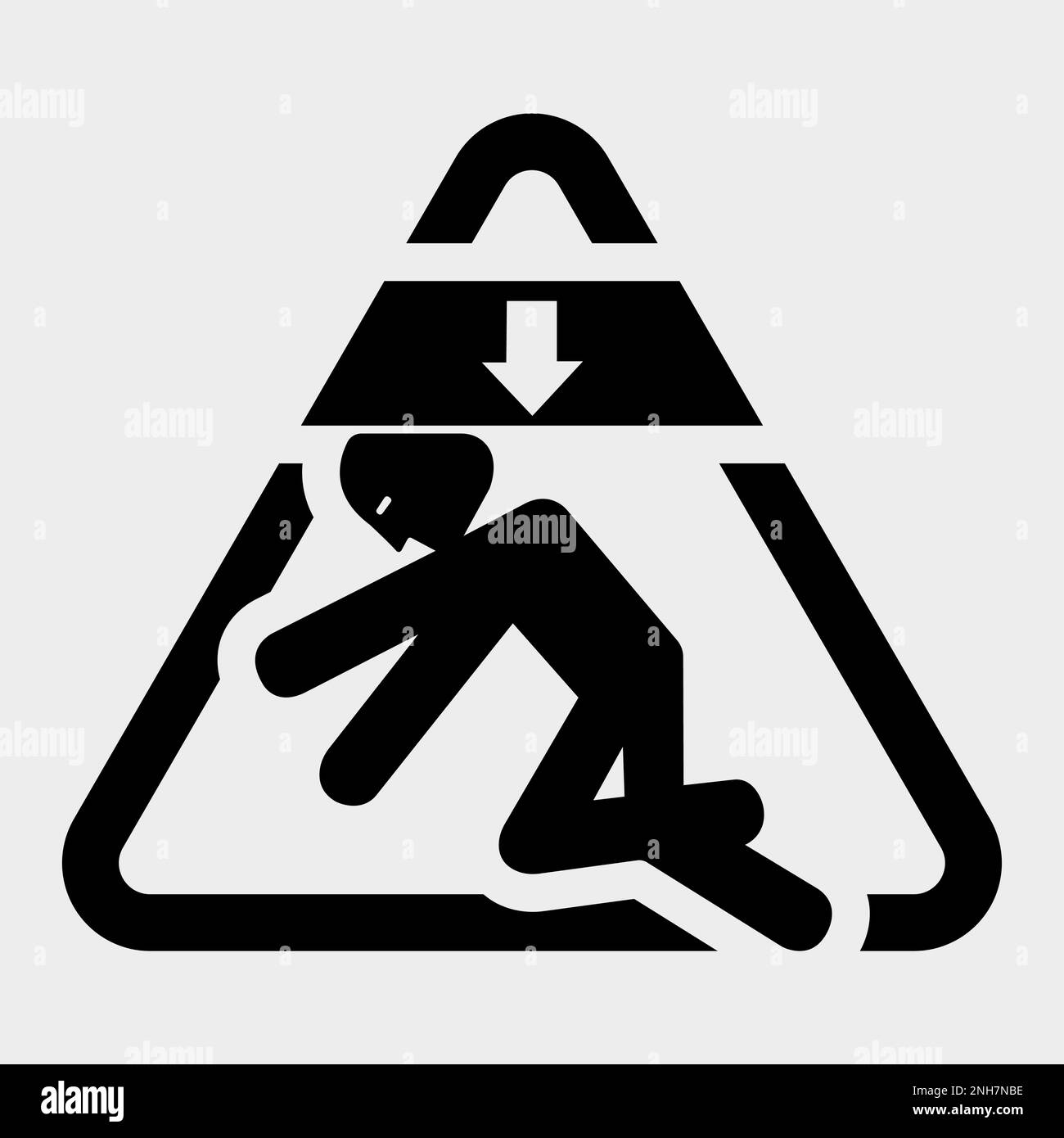 Body Crush Force From Above Symbol Sign, Vector Illustration, Isolate ...