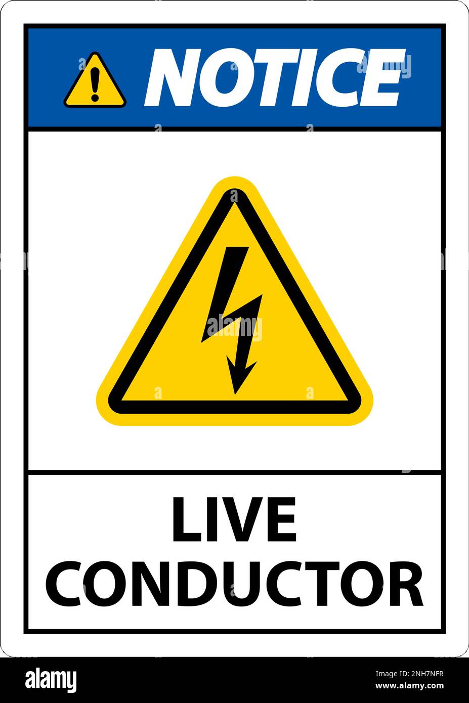 Notice Live Conductor Sign On White Background Stock Vector Image & Art ...