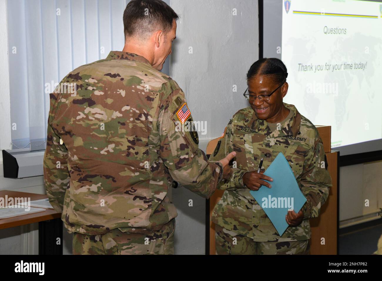 U.S. Army Brig. Gen. Wanda Williams, Commanding General of the 7th ...