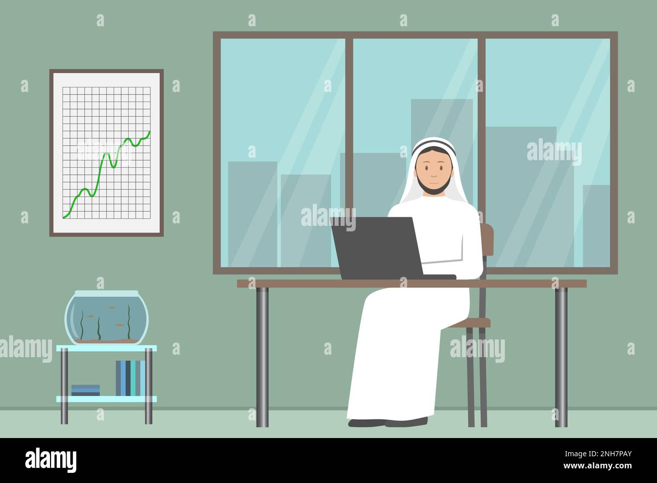 Vector saudi arab man cartoon hi-res stock photography and images - Alamy