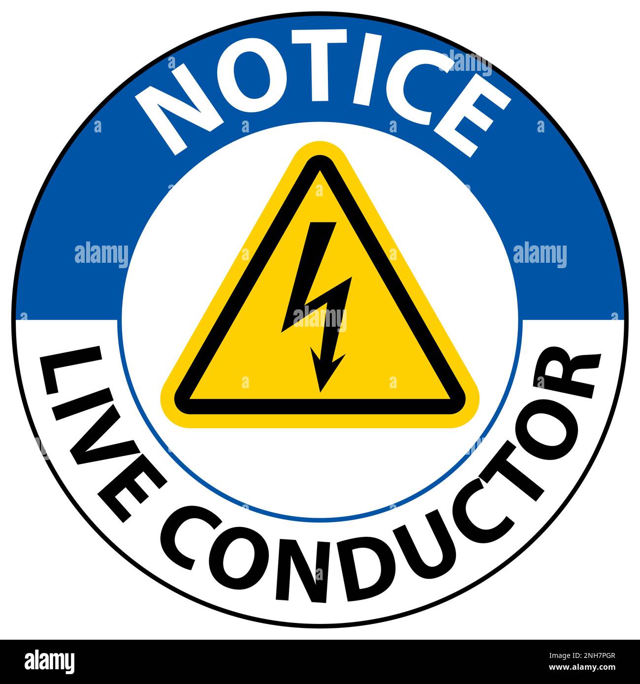 Notice Live Conductor Sign On White Background Stock Vector Image & Art ...