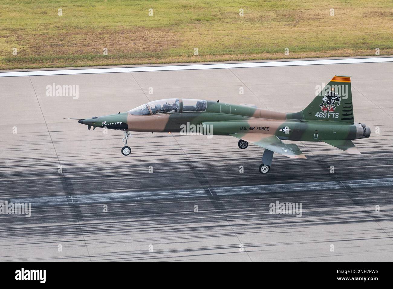 U.S. Air Force Maj. Logan Riordan, an instructor pilot assigned to the ...