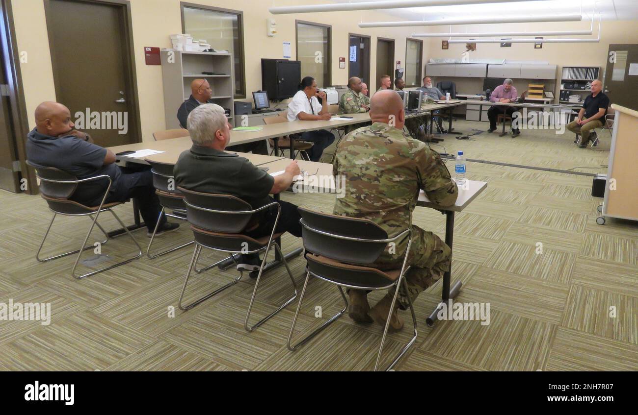 Fort Hunter Liggett Chief of Training Division Paul Lewis conducting a ...