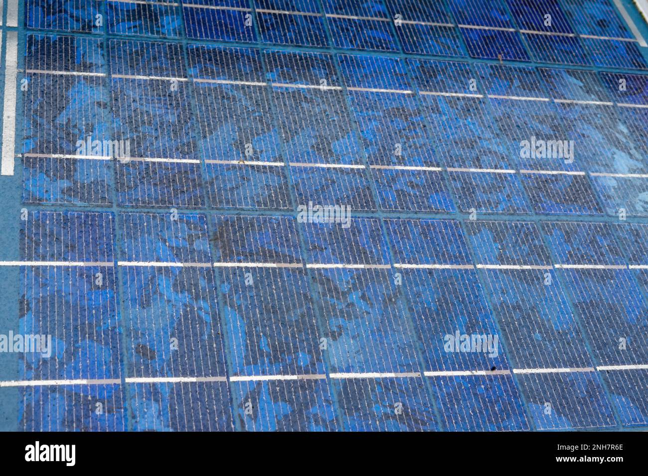 The texture of the solar battery. Fragment of a section of solar ...