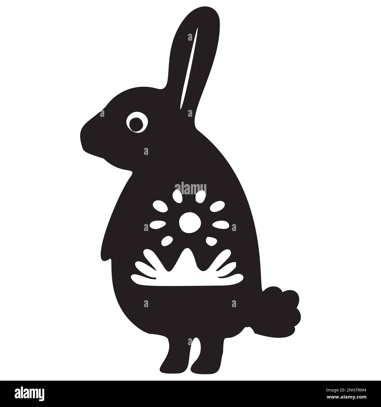 Cute easter bunny cartoon clipart. Vector rabbit motif Stock Vector ...