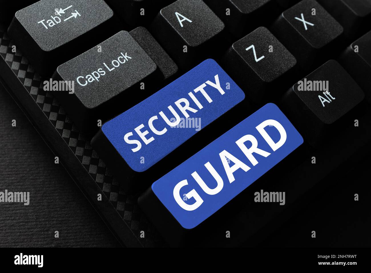 Text sign showing Security Guard. Business overview tools used to ...