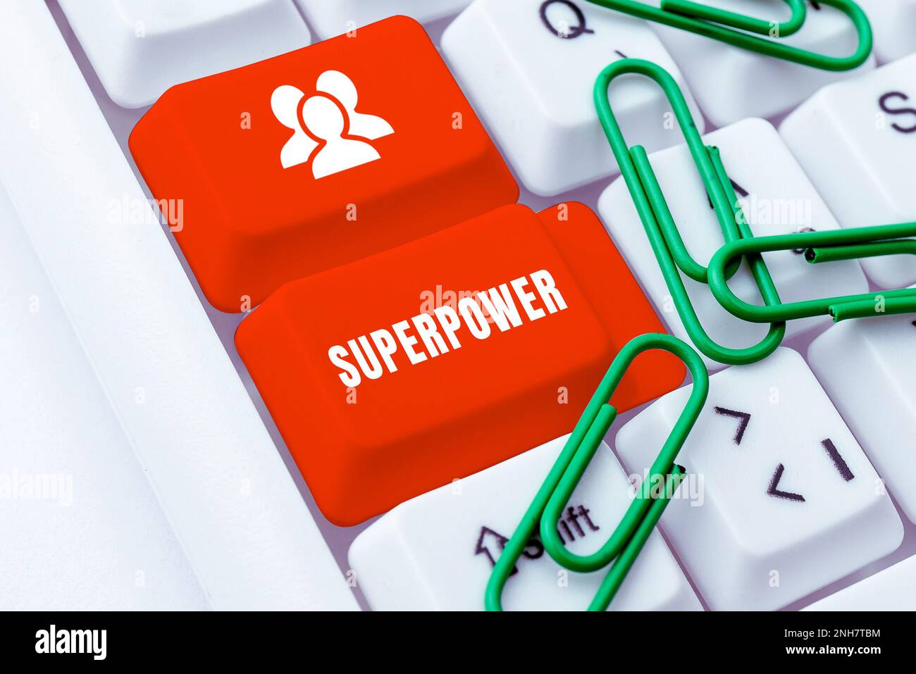 Conceptual caption Superpower. Concept meaning a power or ability of a ...