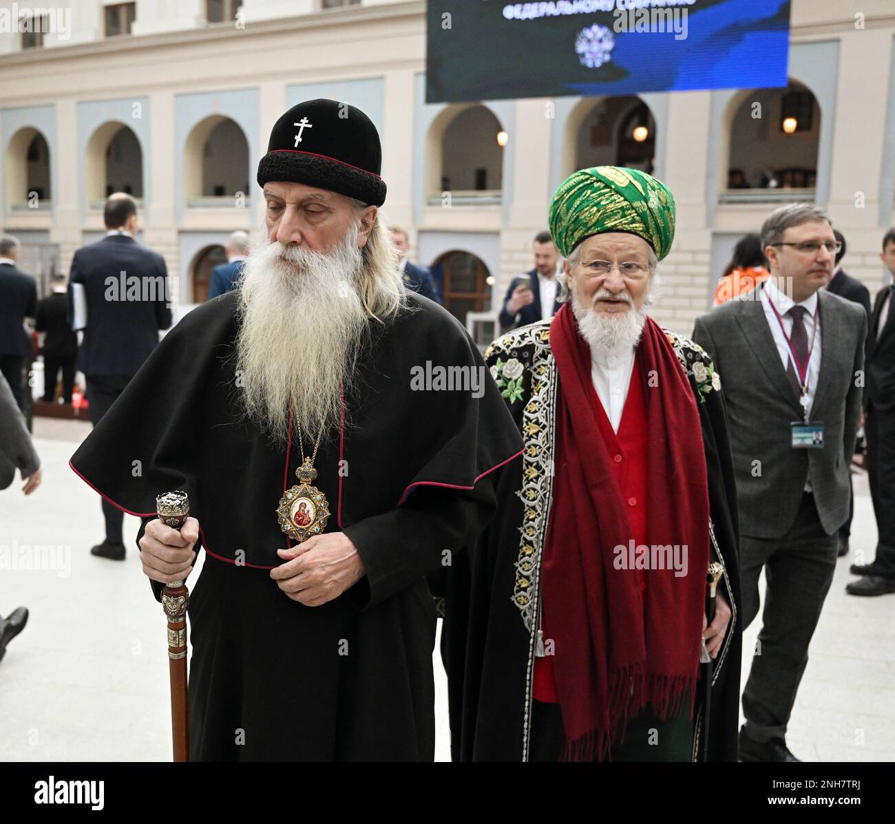Moscow, Russia. 21st Feb, 2023. The ceremony of announcing the annual Address of Russian ...