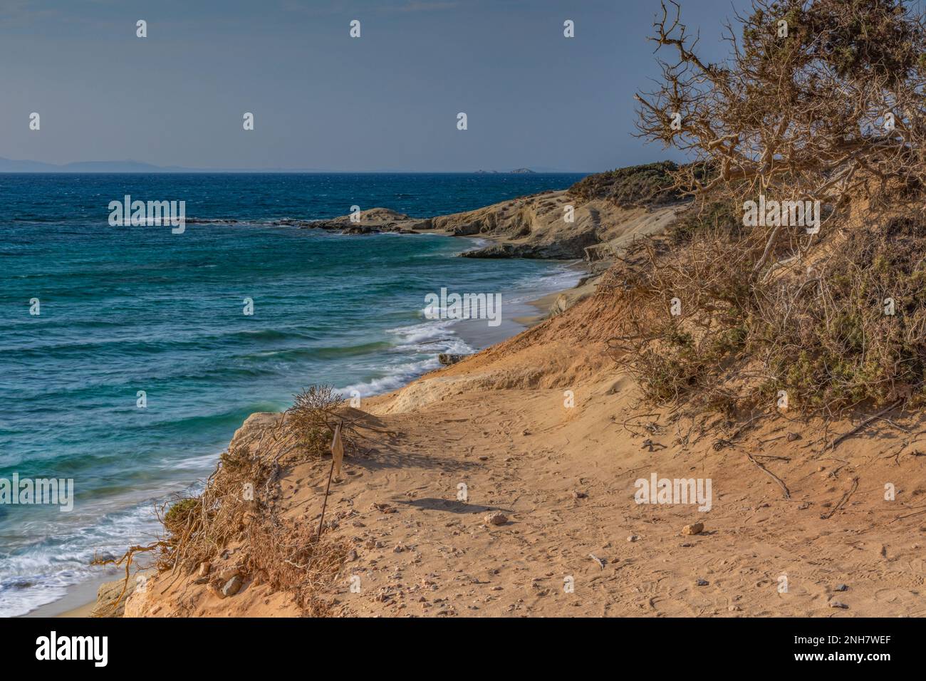 Hawaii beach in the Alikò promontory, Naxos Stock Photo - Alamy