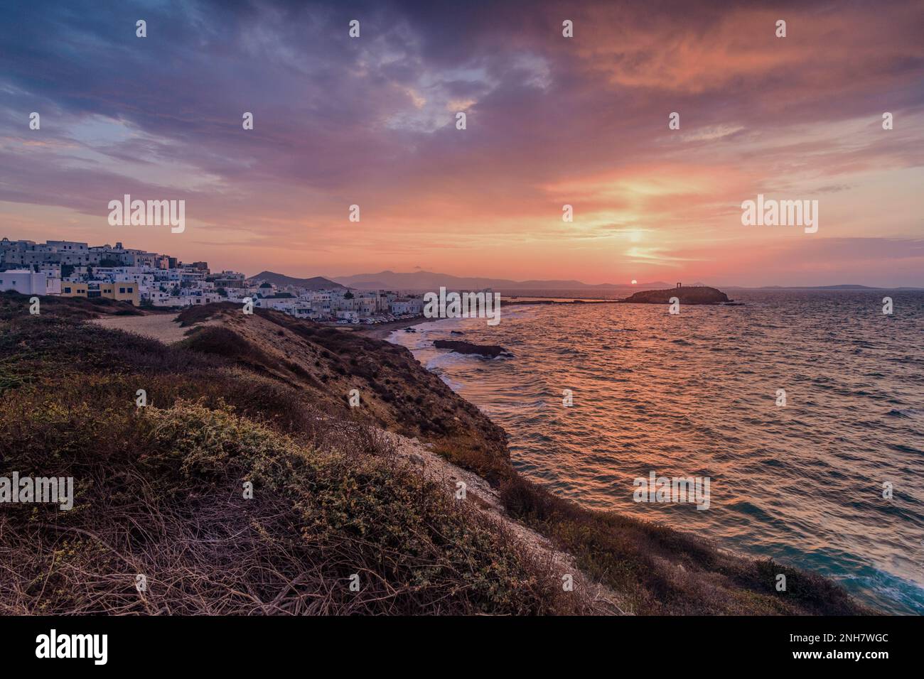 Chora naxos sunset hi-res stock photography and images - Alamy
