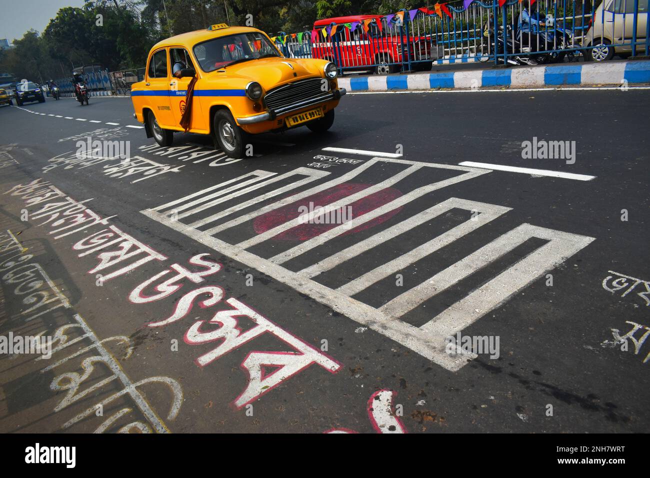 Kolkata, West Bengal, India. 21st Feb, 2023. People are writing various ...