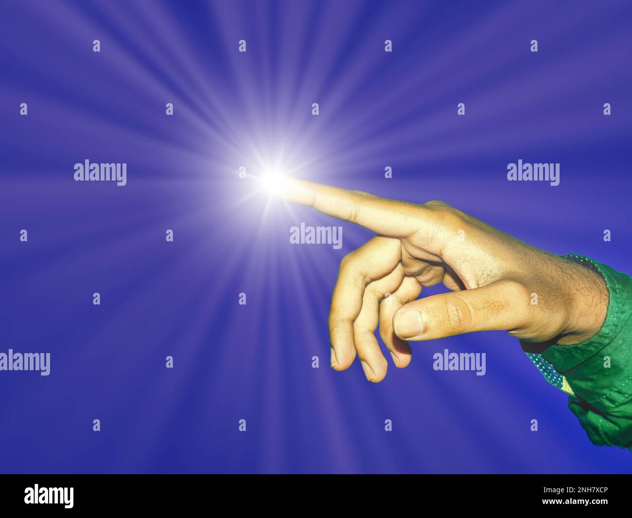 Close up of a young indian man hand pointing finger as touching screen ...