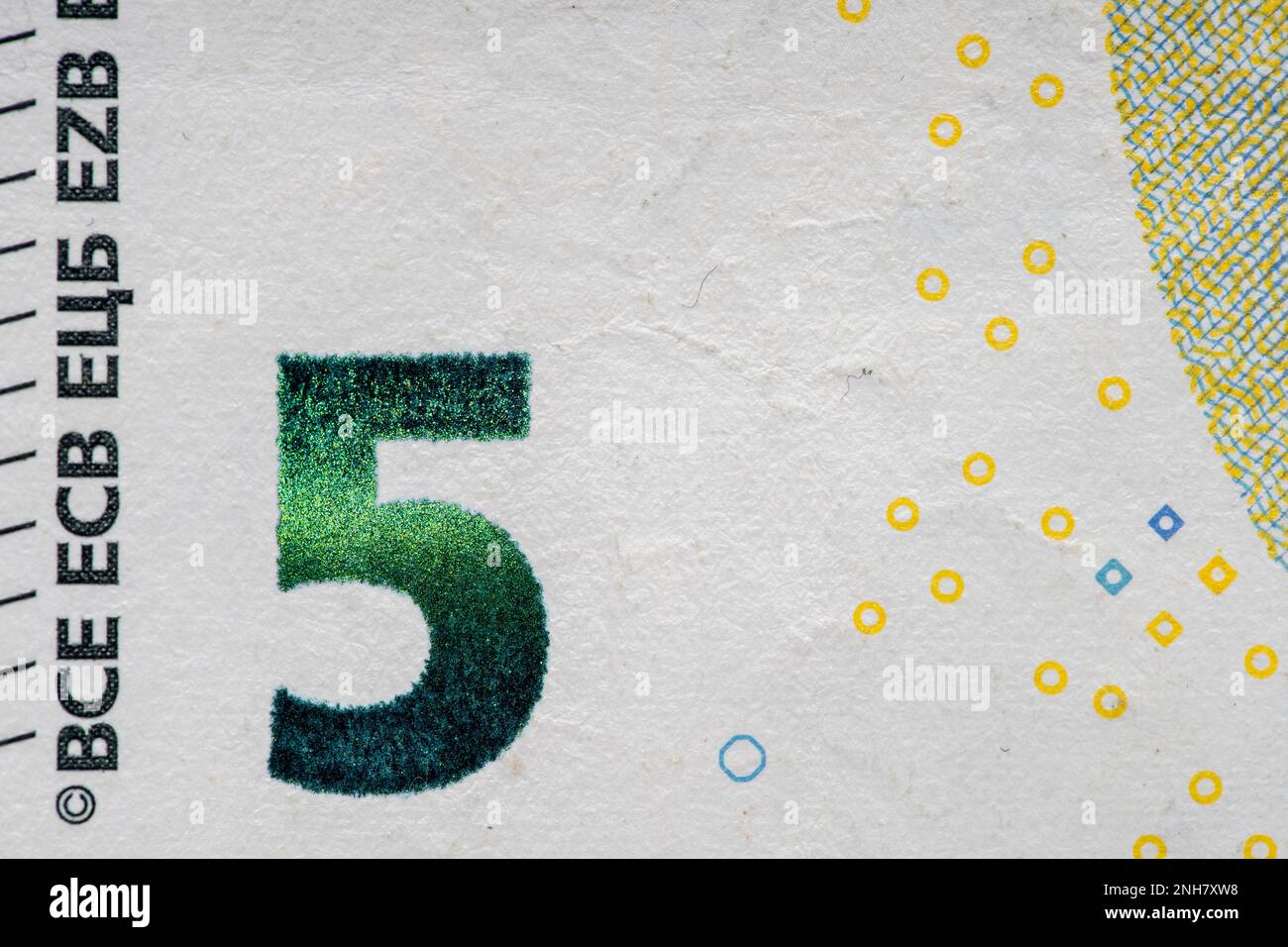 5 euro banknote close up, for business finance topics. World money ...