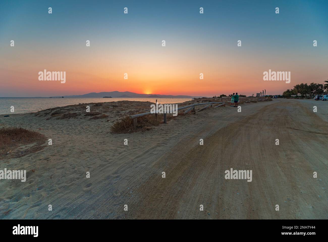 Plaka beach sunset hi-res stock photography and images - Alamy