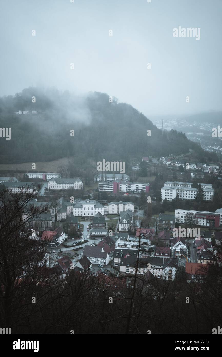 Marsberg historic city in the Sauerland, Germany during winter Stock ...