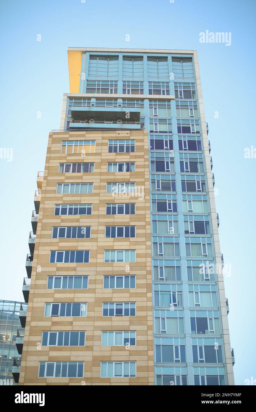 modern contemporary glass buildings showing luxury construction ...