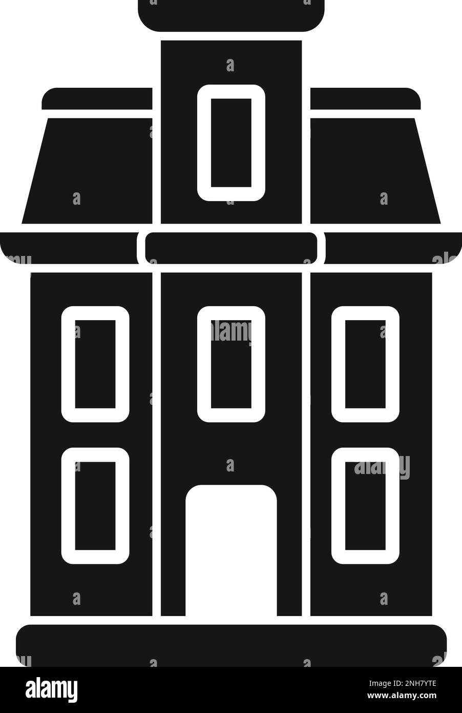 Horror house icon simple vector. Scary ghost. Fear haunted Stock Vector ...