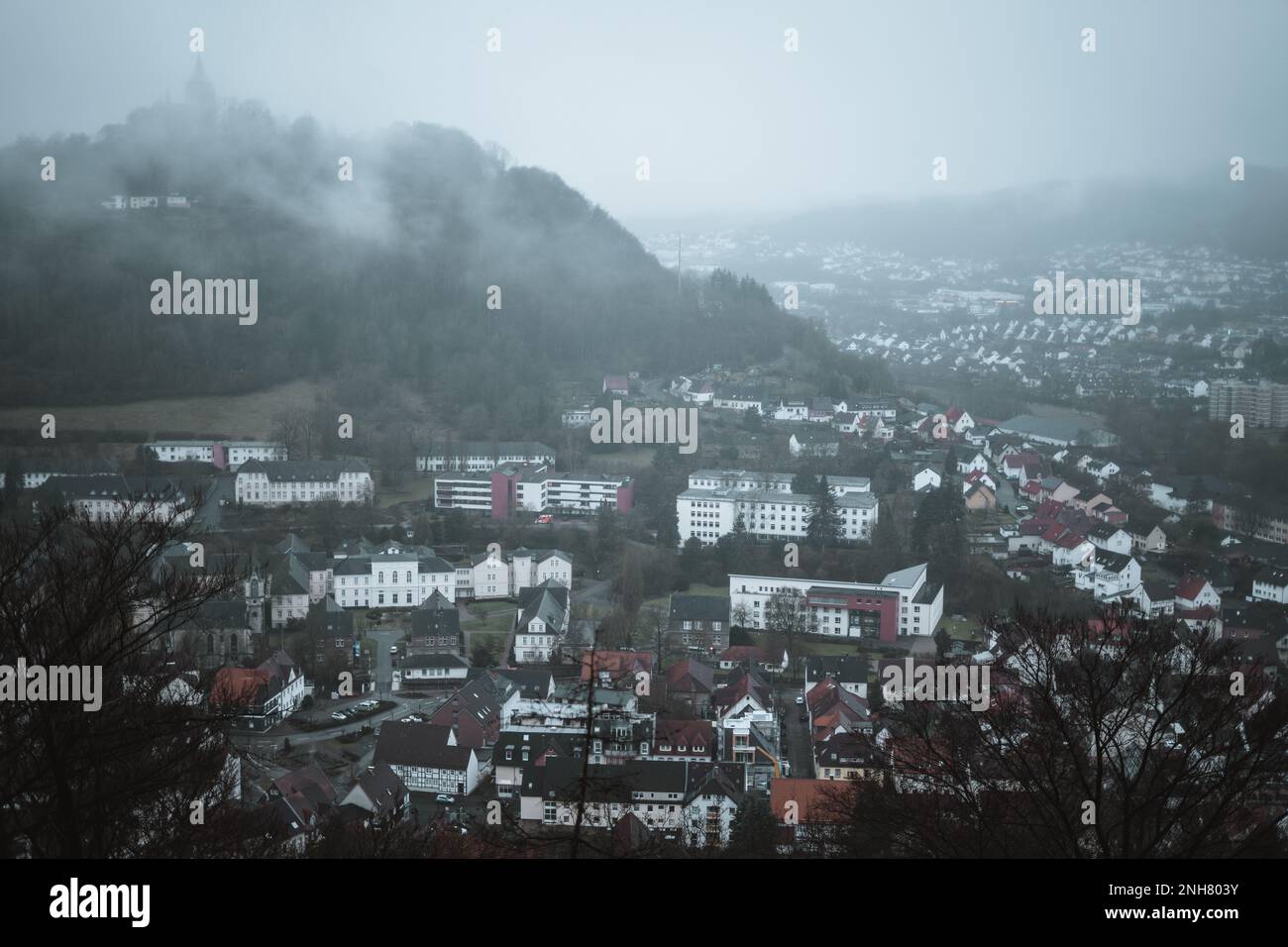 Marsberg historic city in the Sauerland, Germany during winter Stock ...