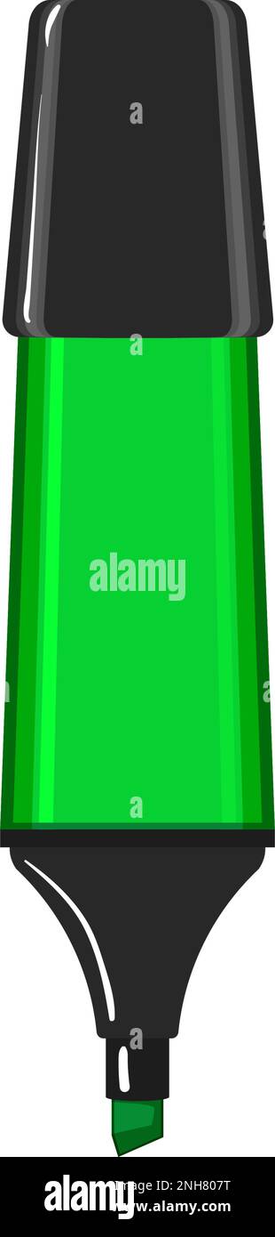 office highlighter cartoon vector illustration sign color Stock Vector ...