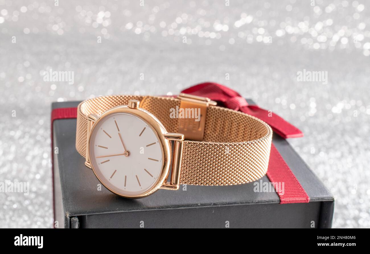 One women's wristwatch, macro Stock Photo - Alamy