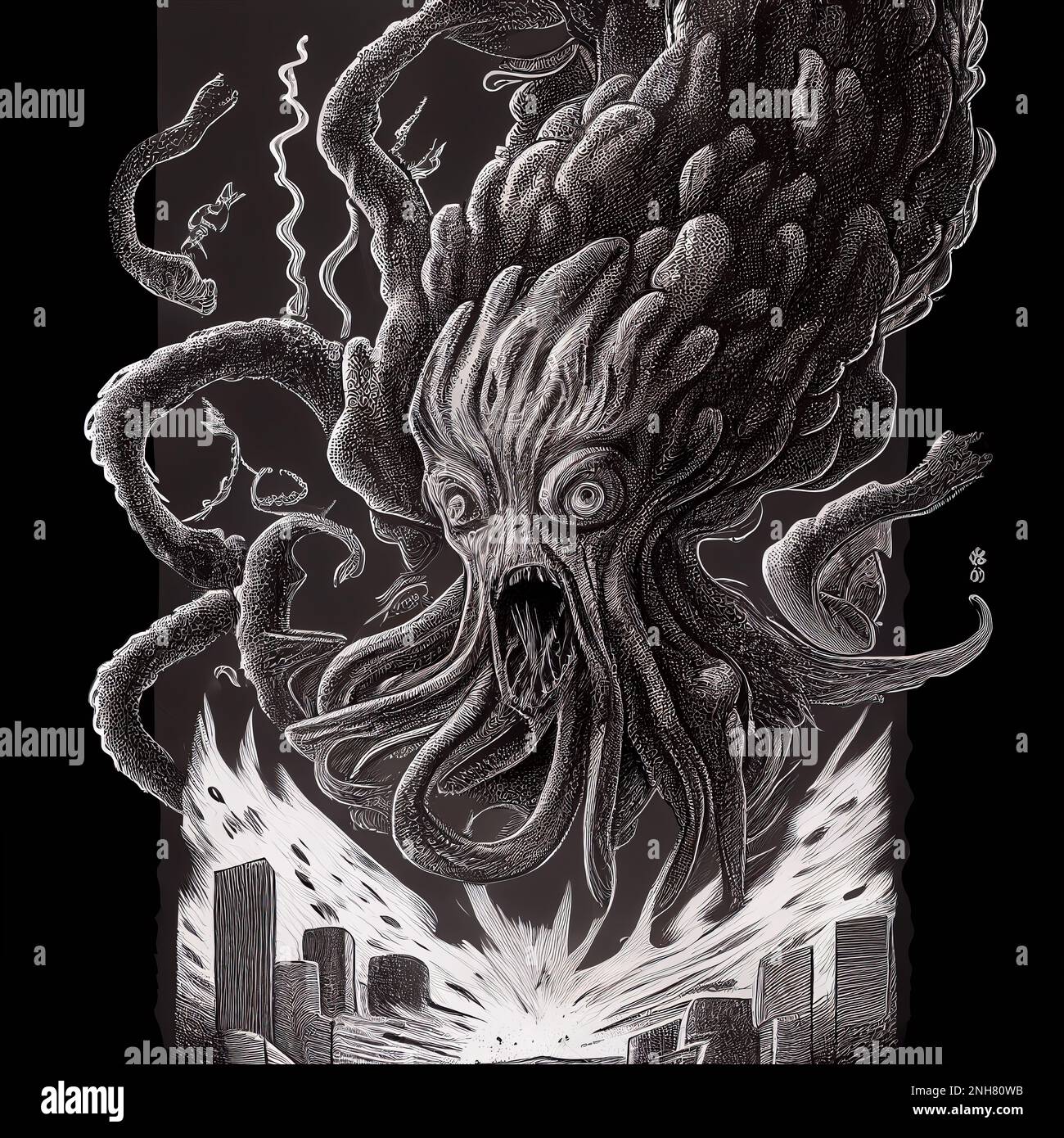 Monster attacks hi-res stock photography and images - Alamy