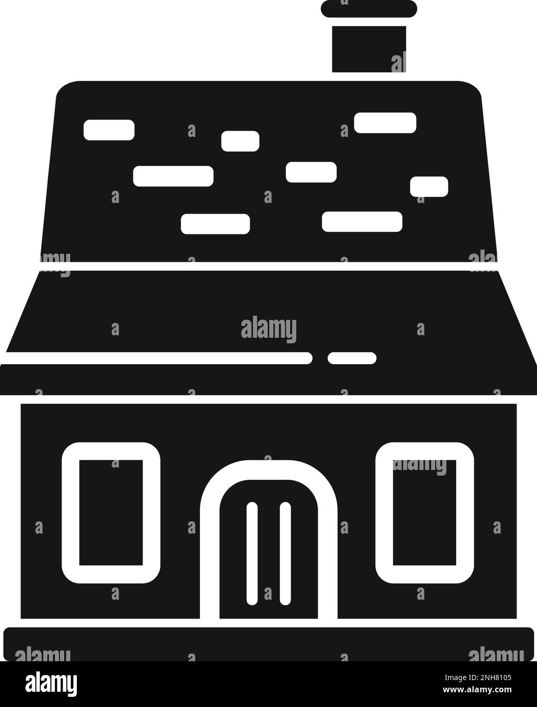 Autumn creepy house icon simple vector. Scary night. Fear mansion Stock ...