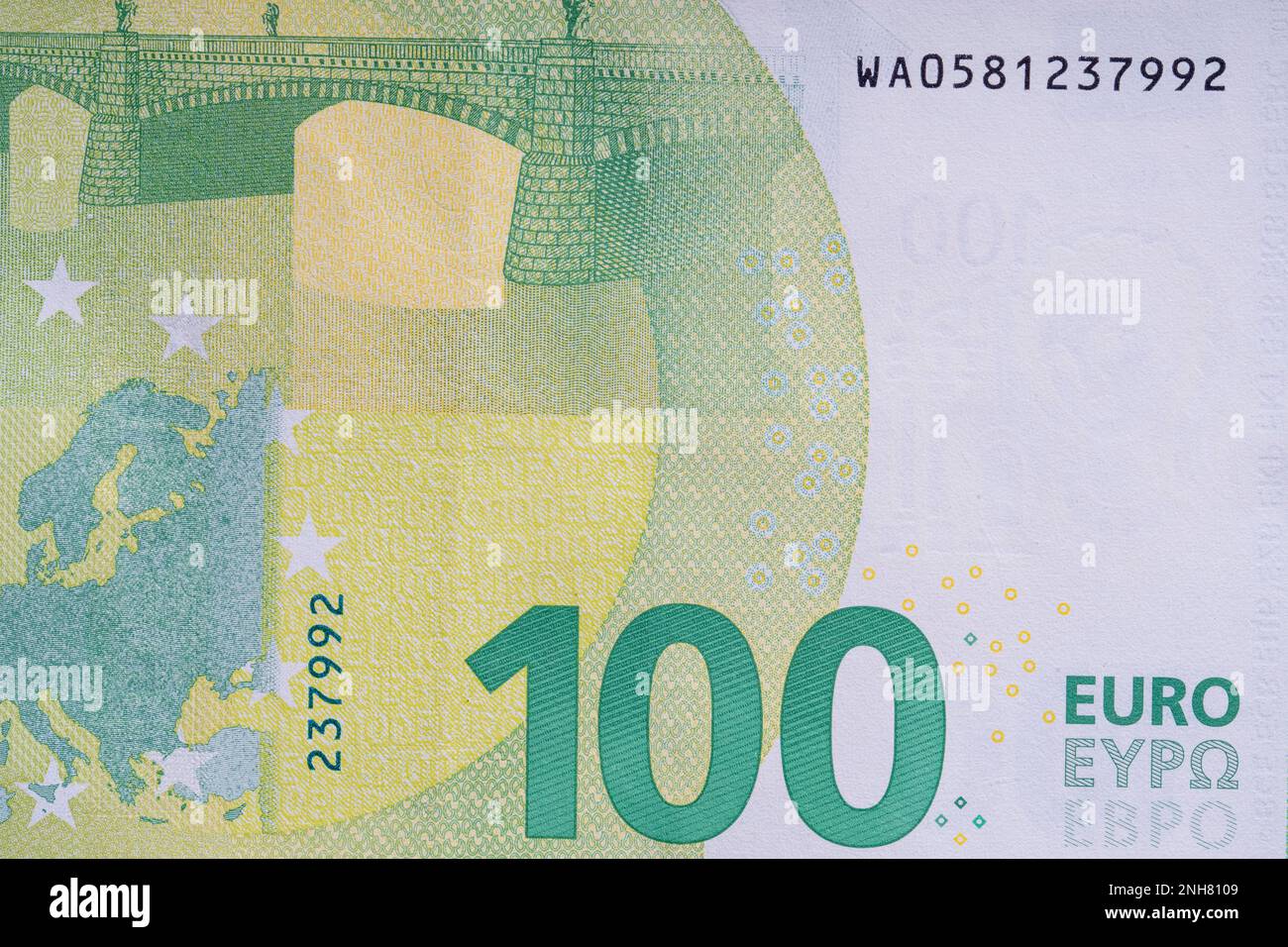 100 euro banknote close up, for business finance topics. World money ...