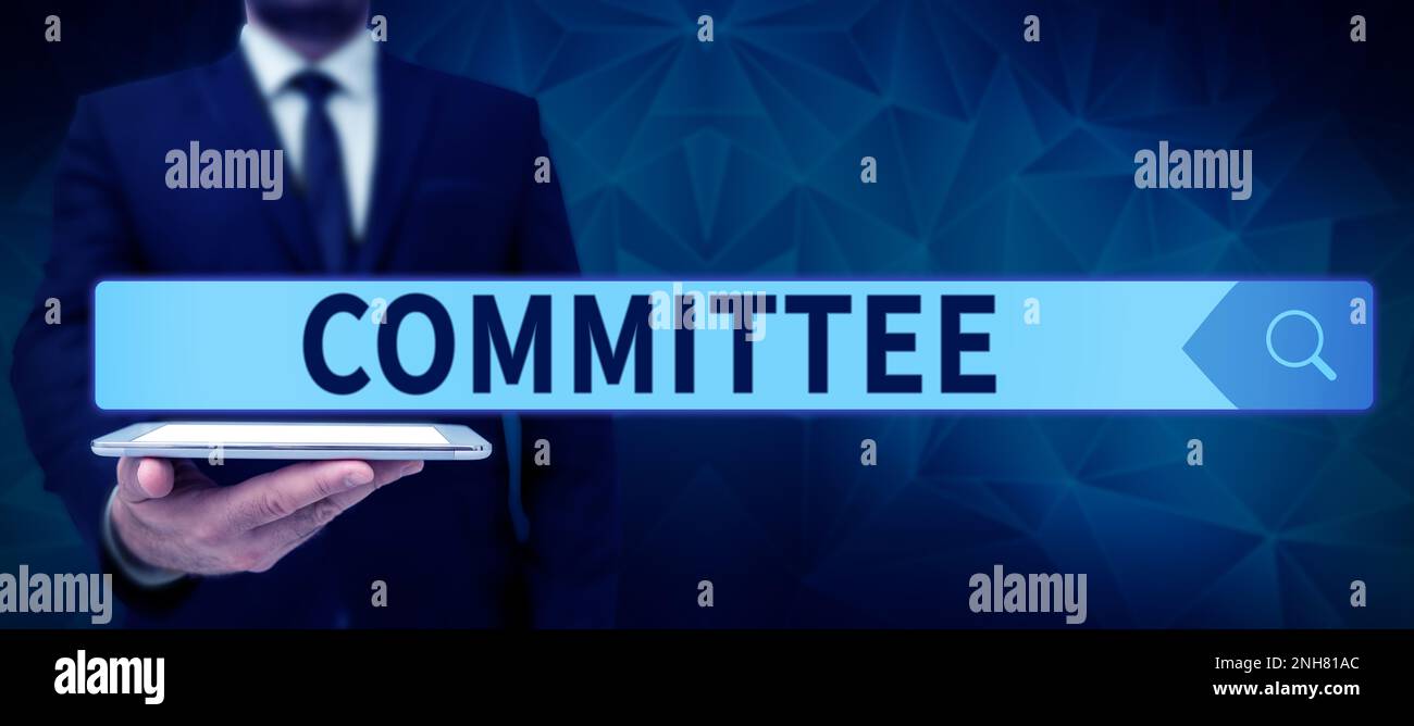 Conceptual display Committee. Internet Concept Group of people ...