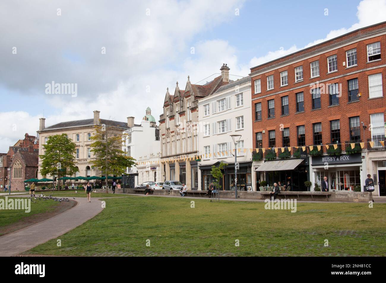 Views of Exeter from the Cathedral in Devon in the UK Stock Photo - Alamy