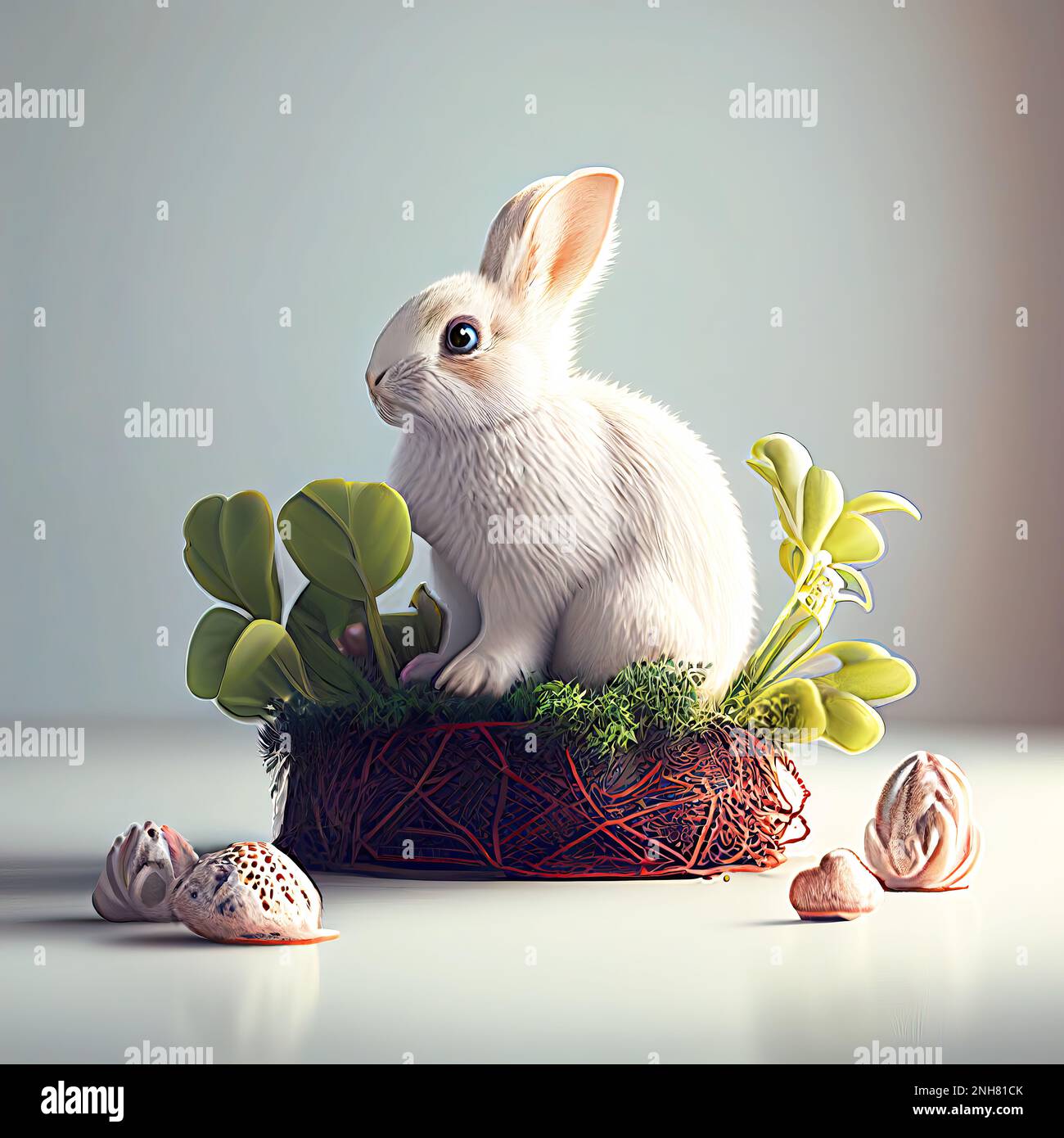 Abstract Easter Bunny Illustration Stock Photo - Alamy