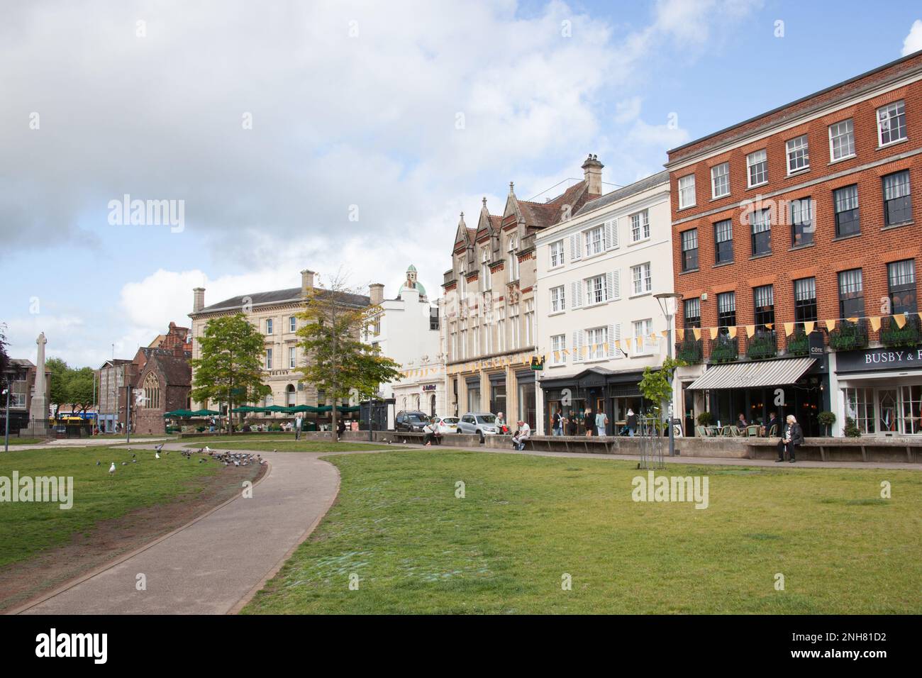Views of Exeter from the Cathedral in Devon in the UK Stock Photo - Alamy
