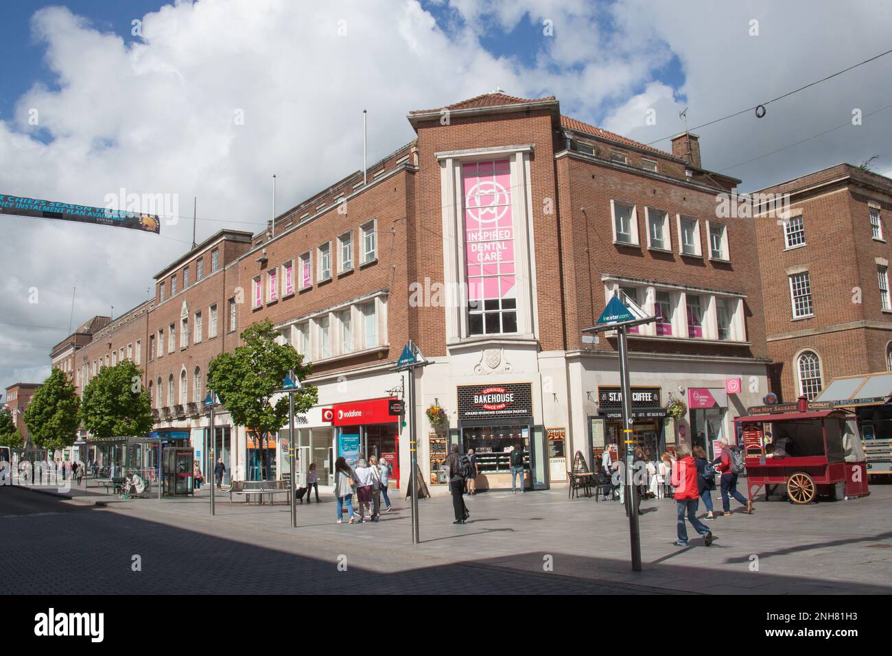 People on the High Street in Exeter, Devon in the UK Stock Photo - Alamy