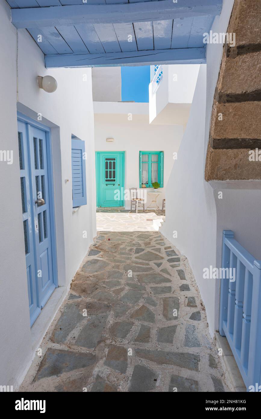 Colorated alleys greek islands hi-res stock photography and images - Alamy