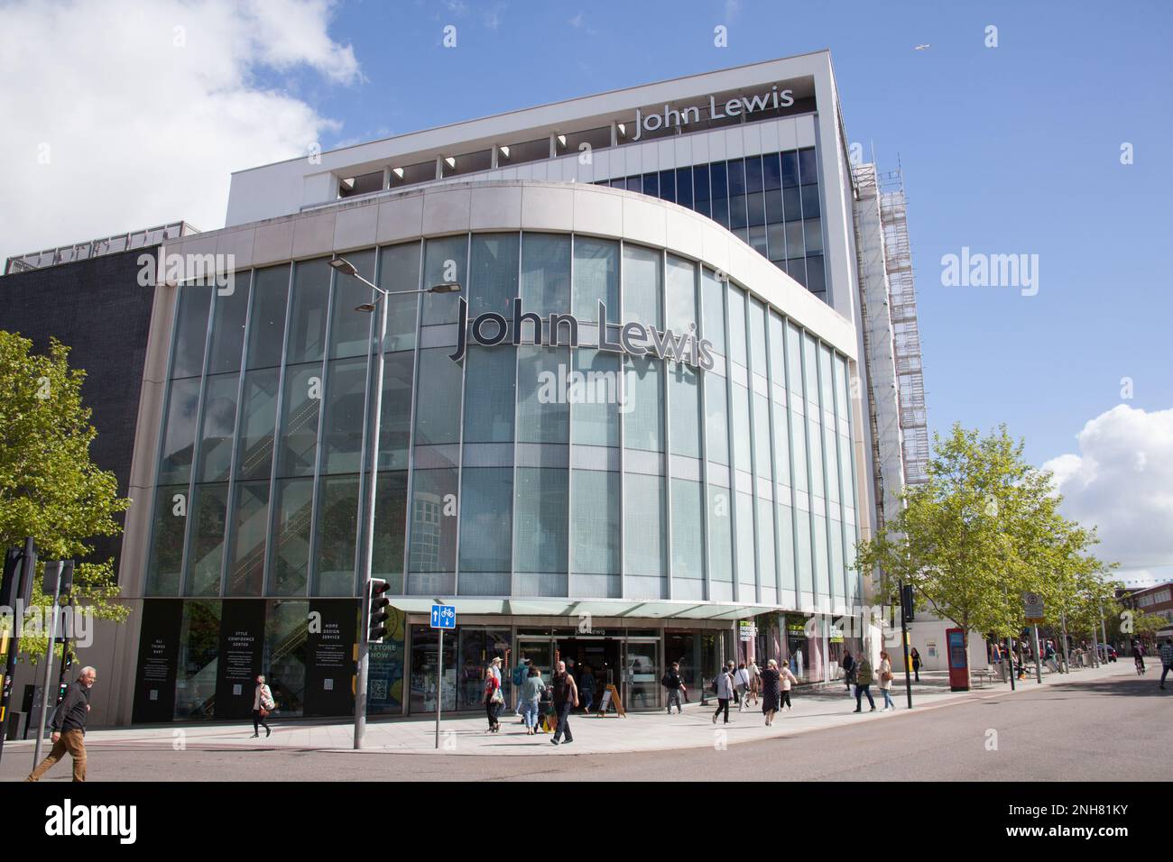 The John Lewis shop on the High Street in Exeter, Devon in the UK Stock ...