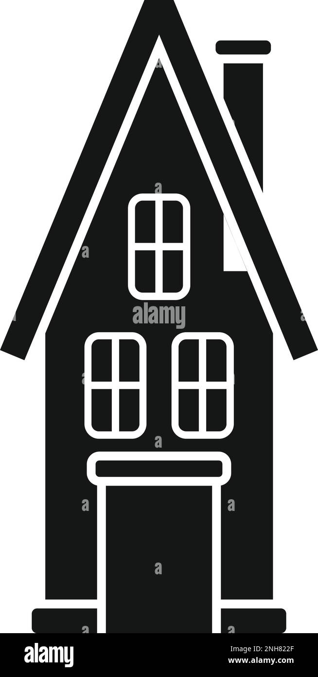 October creepy house icon simple vector. Spooky horror. Scary night ...