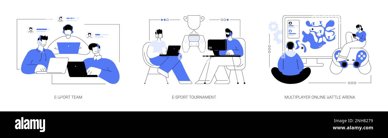 Gaming platform abstract concept vector illustrations Stock Vector ...