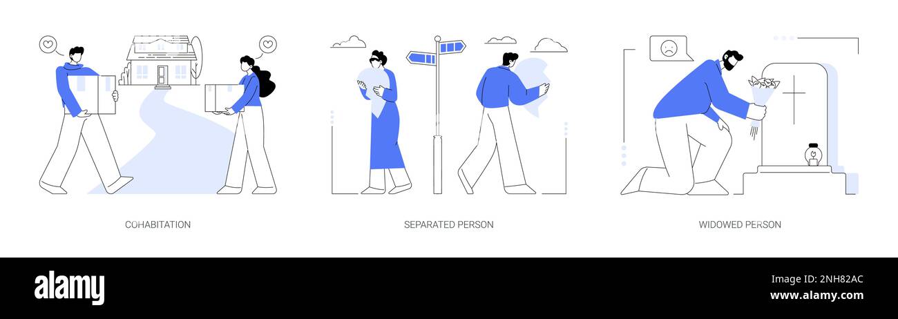 Living together abstract concept vector illustrations Stock Vector ...