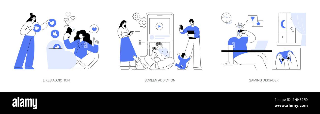 Digital overload abstract concept vector illustrations Stock Vector ...