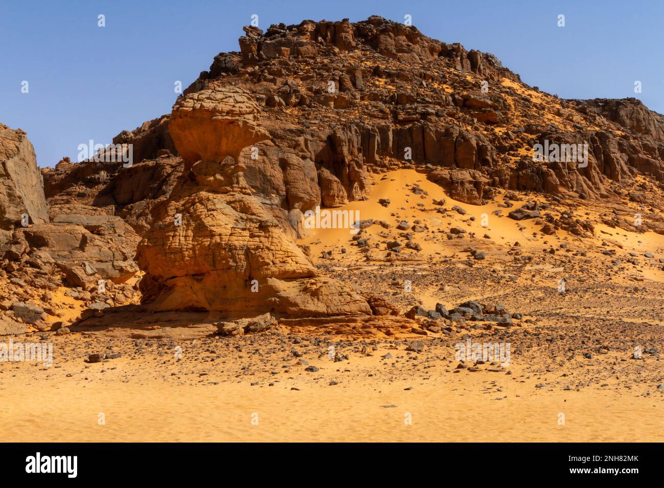Amazing rock formation in the shape of a hedgehog at Tamezguida ...