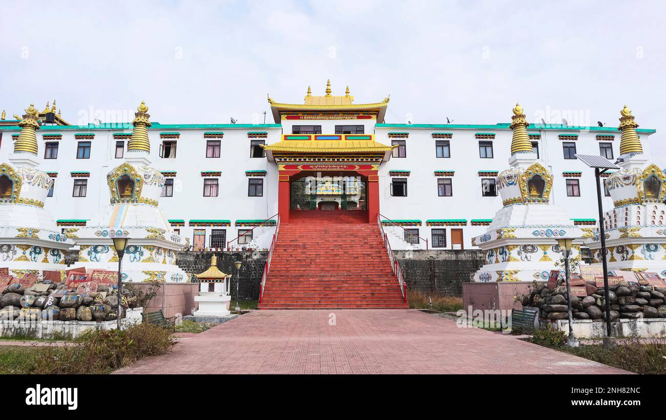Entrance of Peme Awam Choegar Gyume Ling Monastery, Bir, Kangra ...