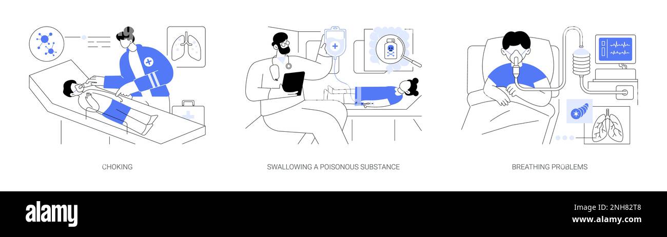 Pediatric emergency medicine abstract concept vector illustrations ...